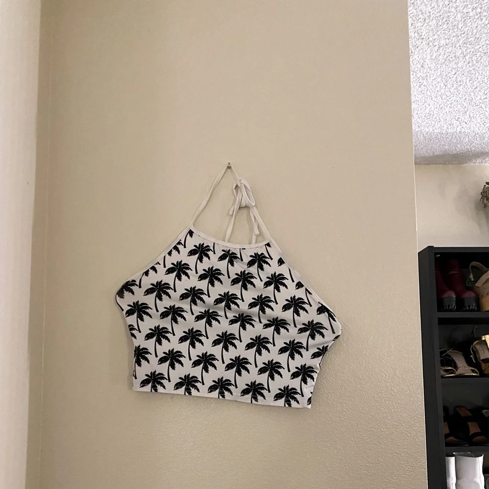 Amazon | Tops | Palm Tree Halter Top | Poshmark